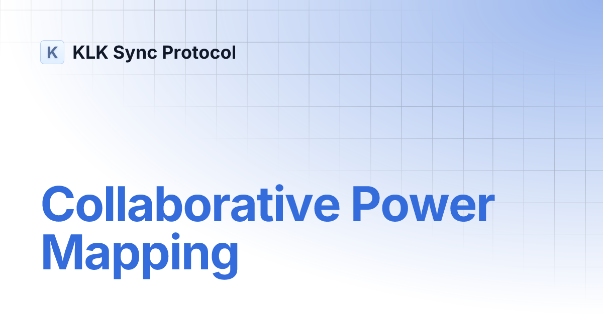 Collaborative Power Mapping | KLK Sync Protocol